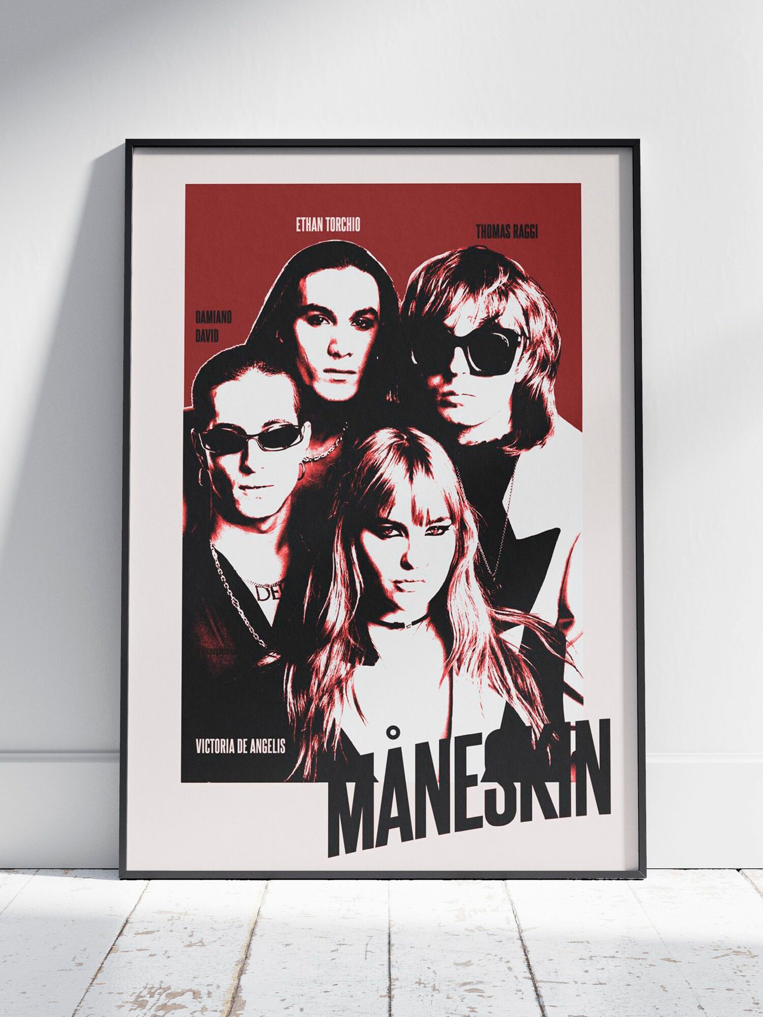 Плакат на стену для интерьера Манескин (Maneskin 3) - Постер по музыке и артисту формата A4 (21x30 см)