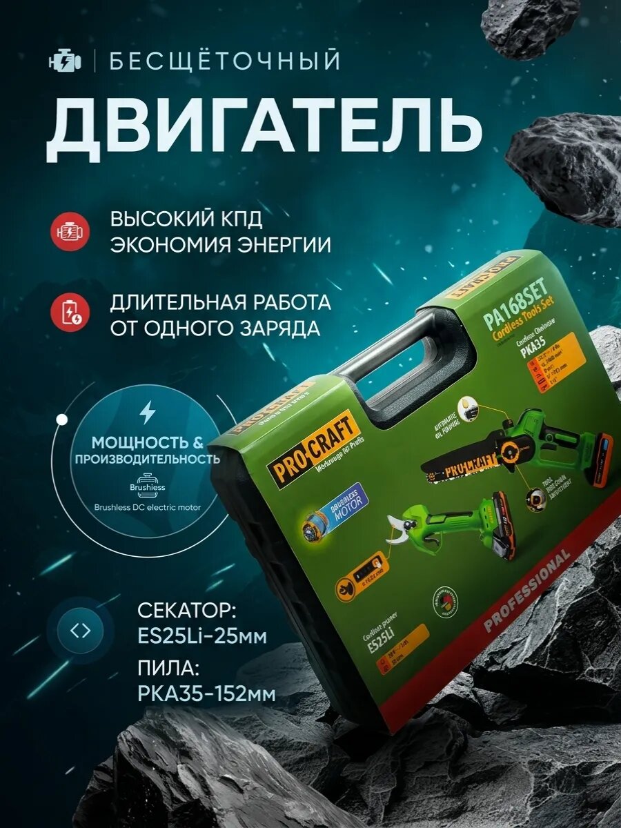 Набора аккумуляторного инструмента PA168SET