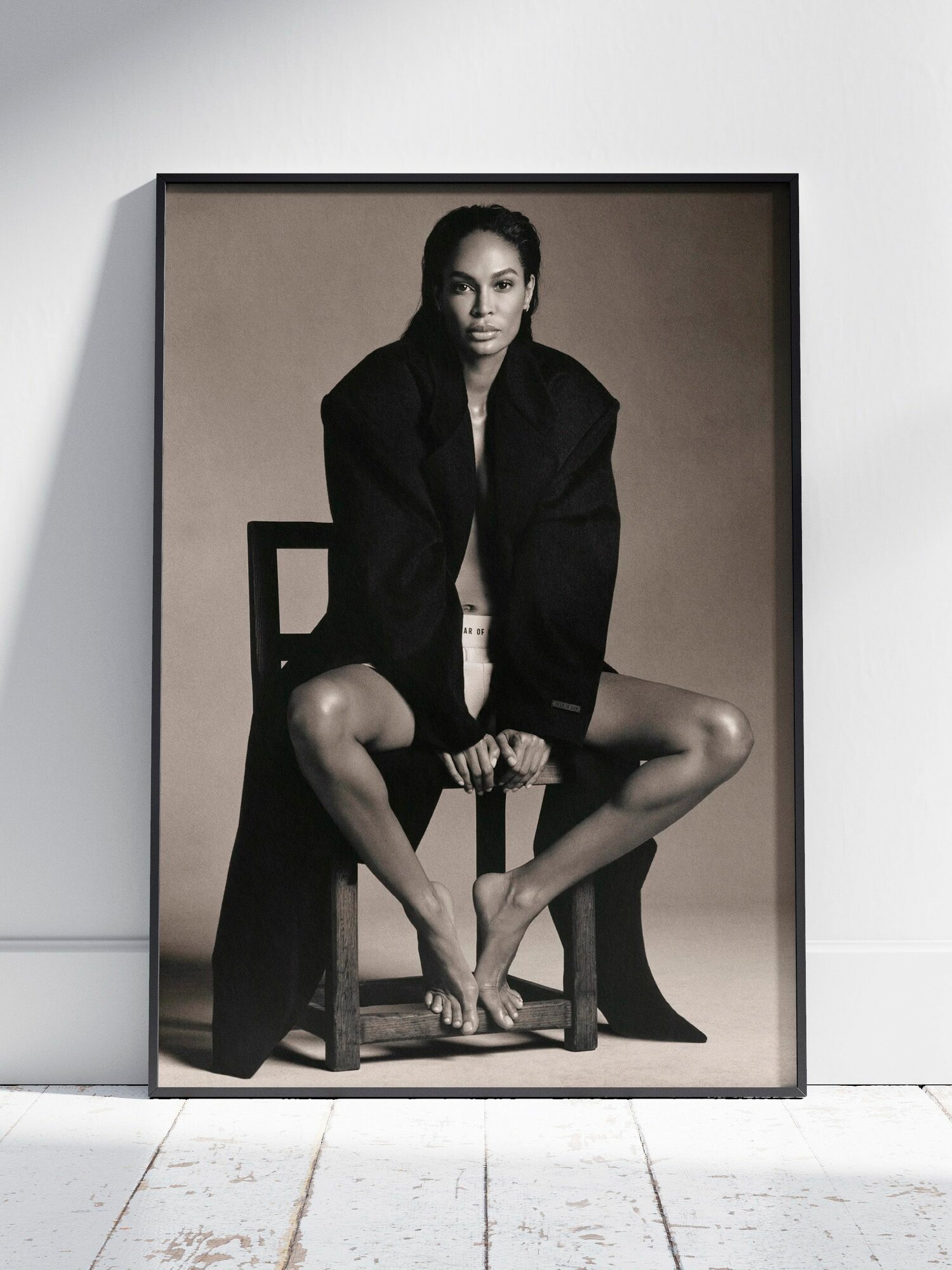 Плакат на стену для интерьера Джоан Смоллс (Joan Smalls 19) - Постер по модели и эстетике формата A4 (21x30 см)