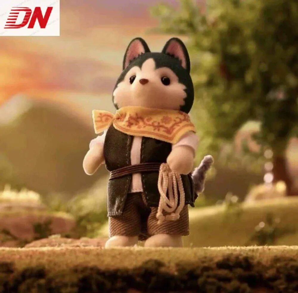 Игрушечная фигурка Sylvanian Families Хаски Брус (-72), коллекционная кукла в одежде — фото 1