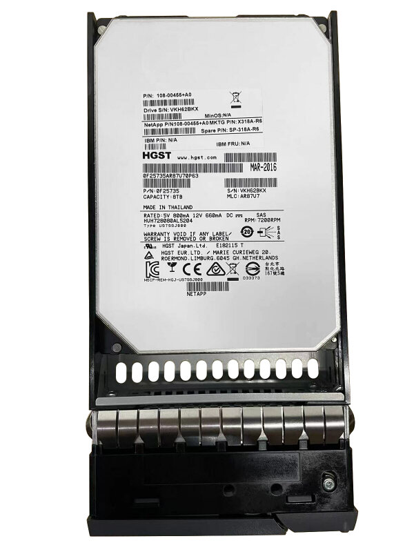Жесткий диск Network Appliance 108-00455 8Tb SAS 3,5" HDD