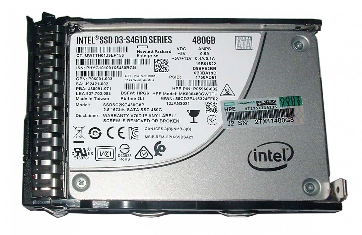 Жесткий диск HP P18477-001 480Gb SATAIII 2.5" SSD