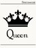 Термонаклейка для одежды и аксессуаров DTF-печать Queen