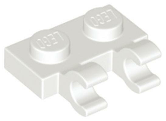 Деталь Lego 60470b Plate, Modified 1 x 2 with 2 Open O Clips (Horizontal Grip)