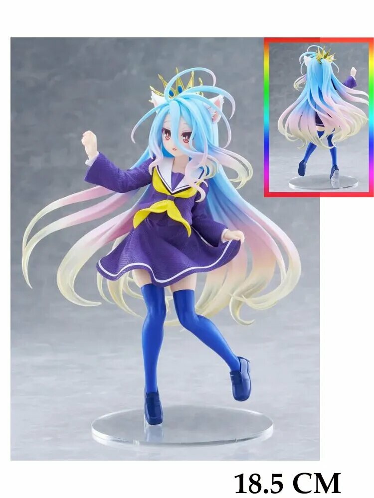 HAYCOX Аниме фигурка NO GAME NO LIFE Кошачьи ушки White школьная форма 18.5cm