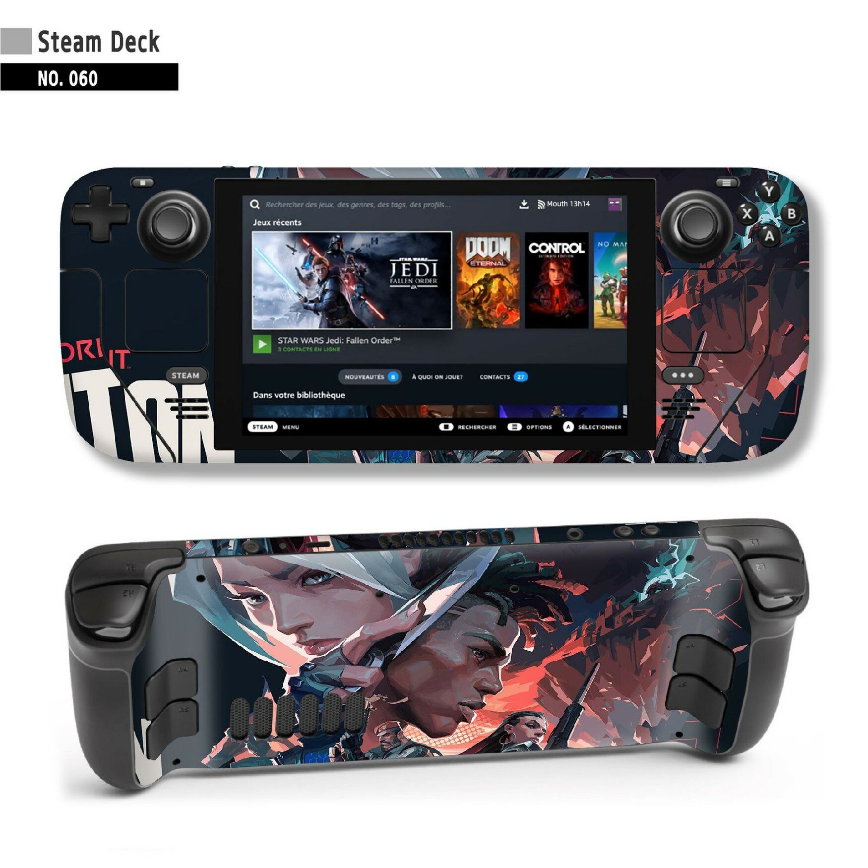 Наклейка-пленка для Steam Deck OLED - узор 060# для игровой портативной консоли