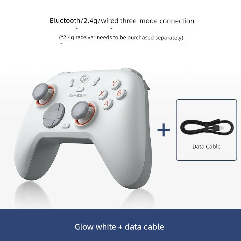 Беспроводной геймпад Starlight 2 Светло-белый с USB-кабелем для ПК Steam Switch