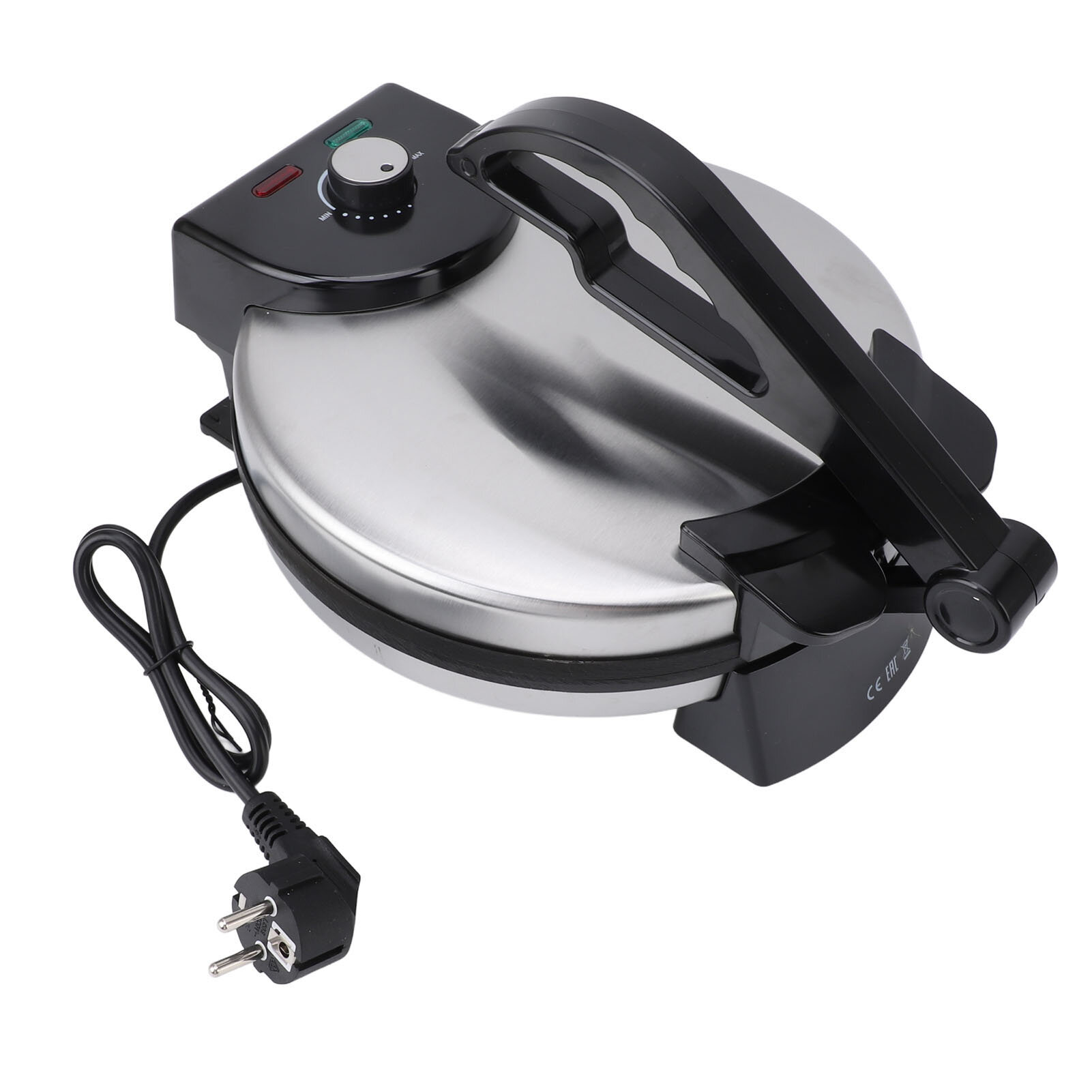 Roti Maker 1800W Высокоэффективное противоположное покрытие Roti Machine с анти -скользи Anti Scald для завтрака Chapati Tortilla
