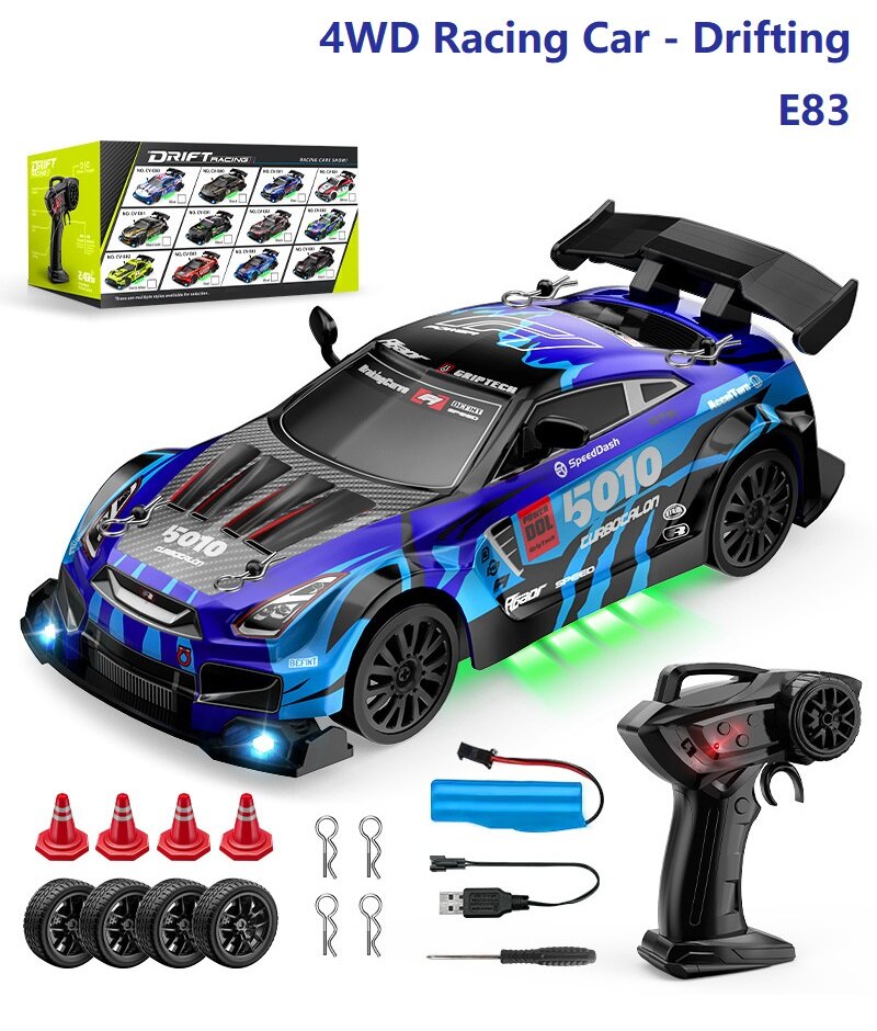 Игрушечный модели автомобилей E83, 1:24 4WD RC, 2,4G, подарок в списке желаний для мальчиков, синий