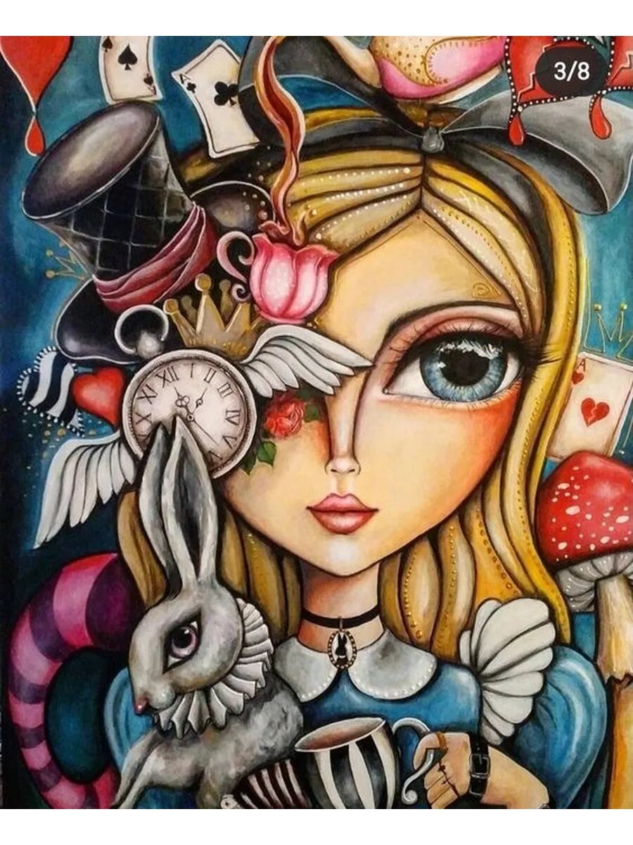 Картина по номерам на холсте Алиса 40*50 см