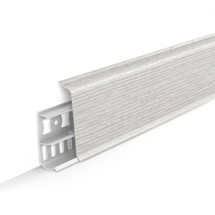 Пластиковый плинтус Идеал Деконика 70 мм Клён патина 265, 1 шт.