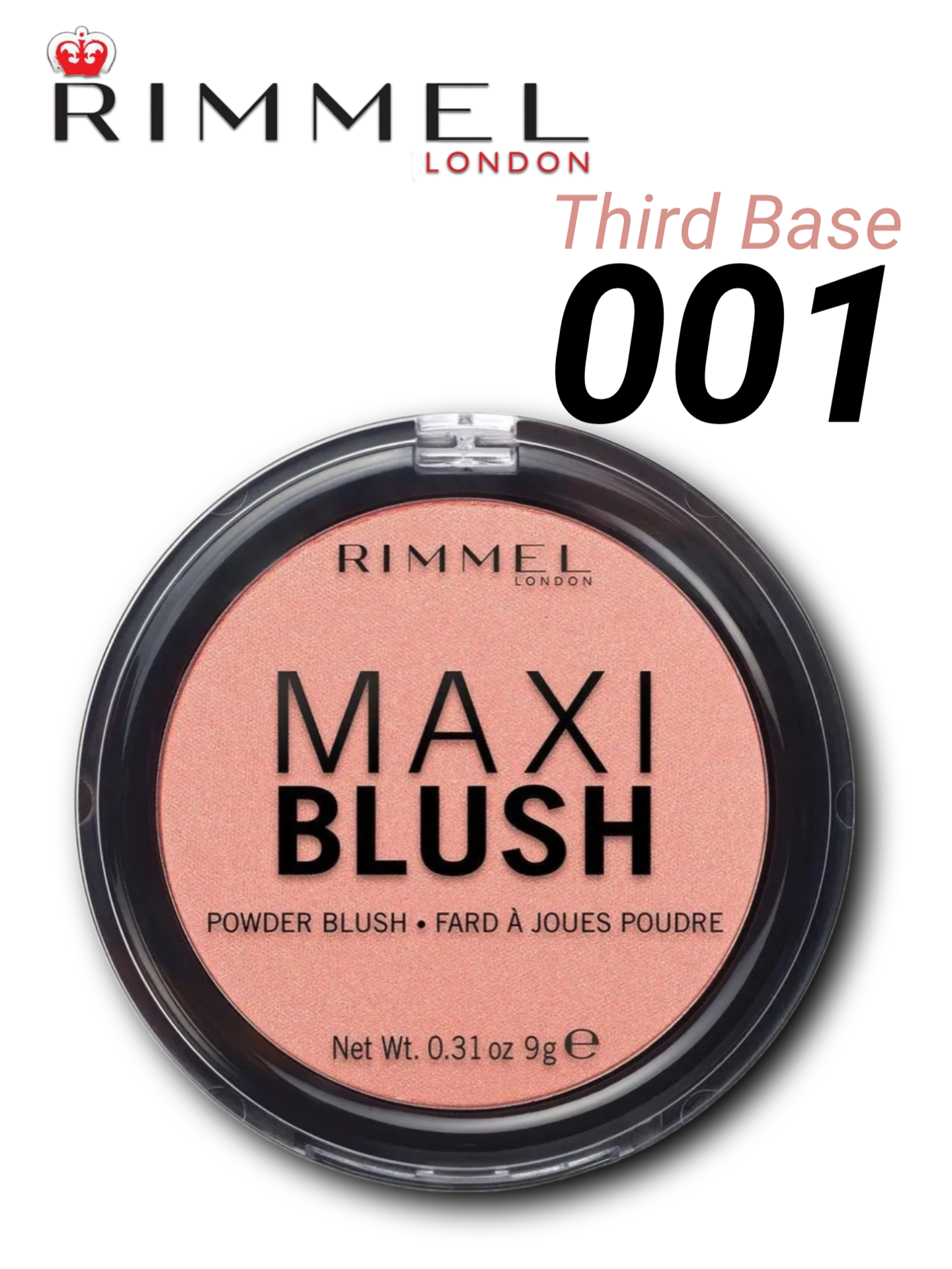 Румяна для лица Maxi Blush тон 001 Third Base 9г