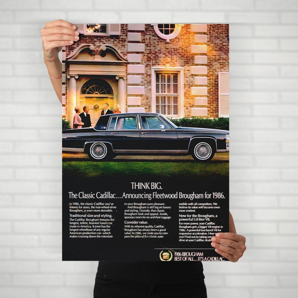 Плакат на стену для интерьера Лоурайдер (Cadillac Fleetwood 1) - Постер по тюнингованным автомобилям формата А2 (42x60 см)