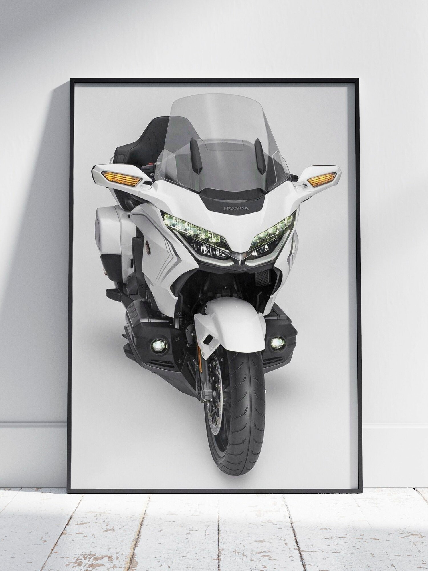 Плакат на стену для интерьера Мотоцикл (Honda Gold Wing 1) - Постер по мото и байкам формата A3 (30x42 см)