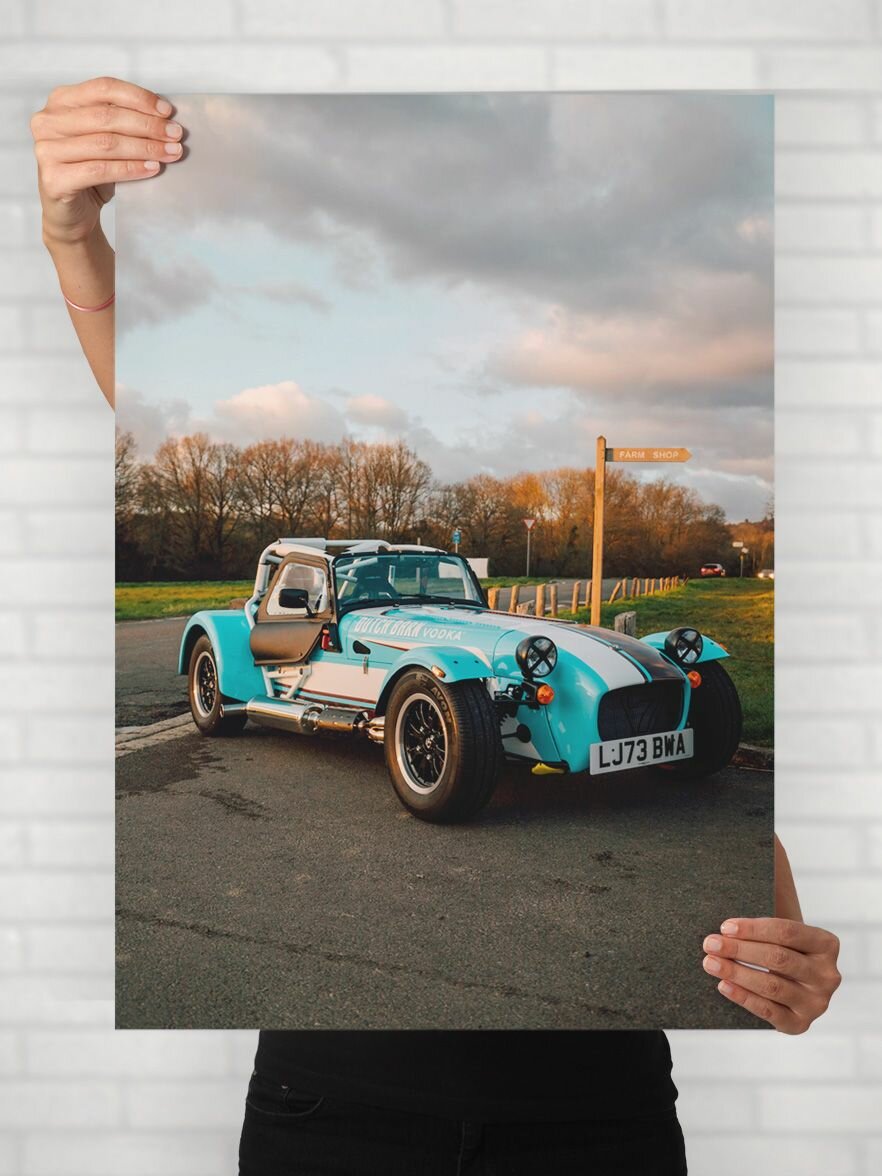 Плакат на стену для интерьера Марки Машин (Катерхам - Caterham 3) - Постер по автопроизводителям формата A1 (61x84 см)