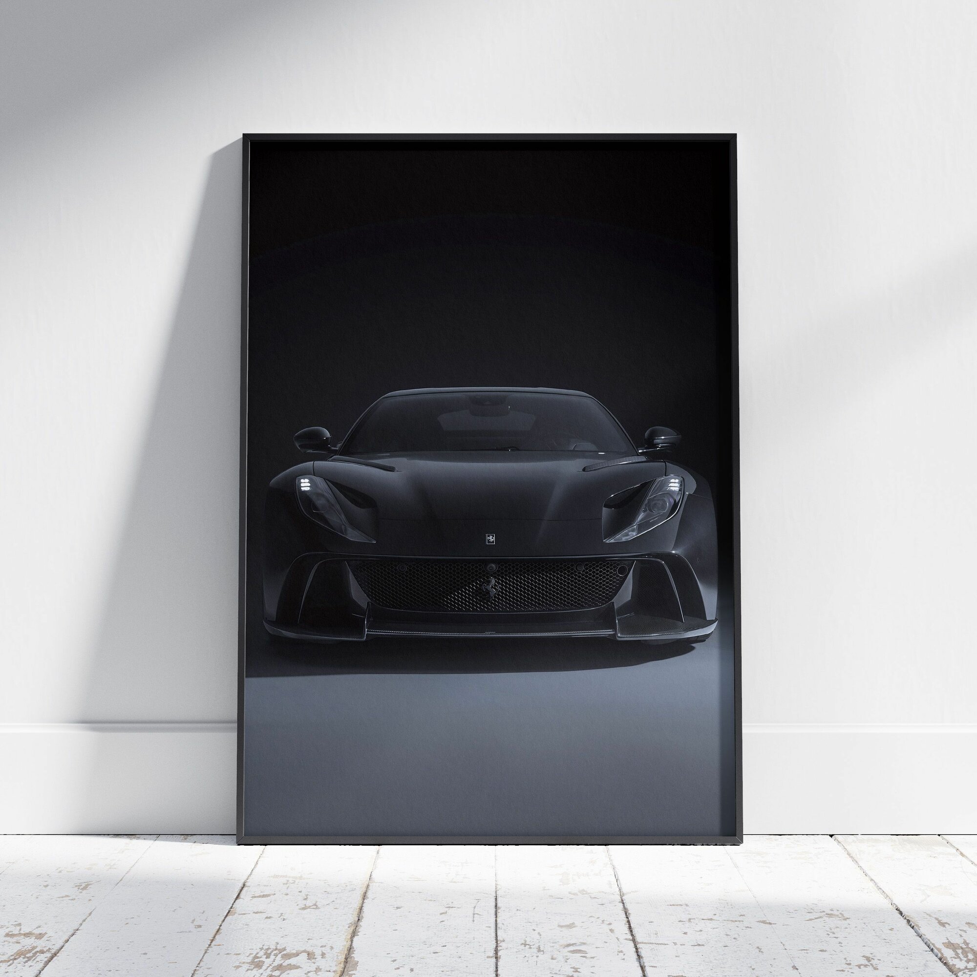 Плакат на стену для интерьера Спорткар (Ferrari 812 Superfast 9) - Постер по спортивным гоночным машинам автомобилям формата А4 (21x30 см)
