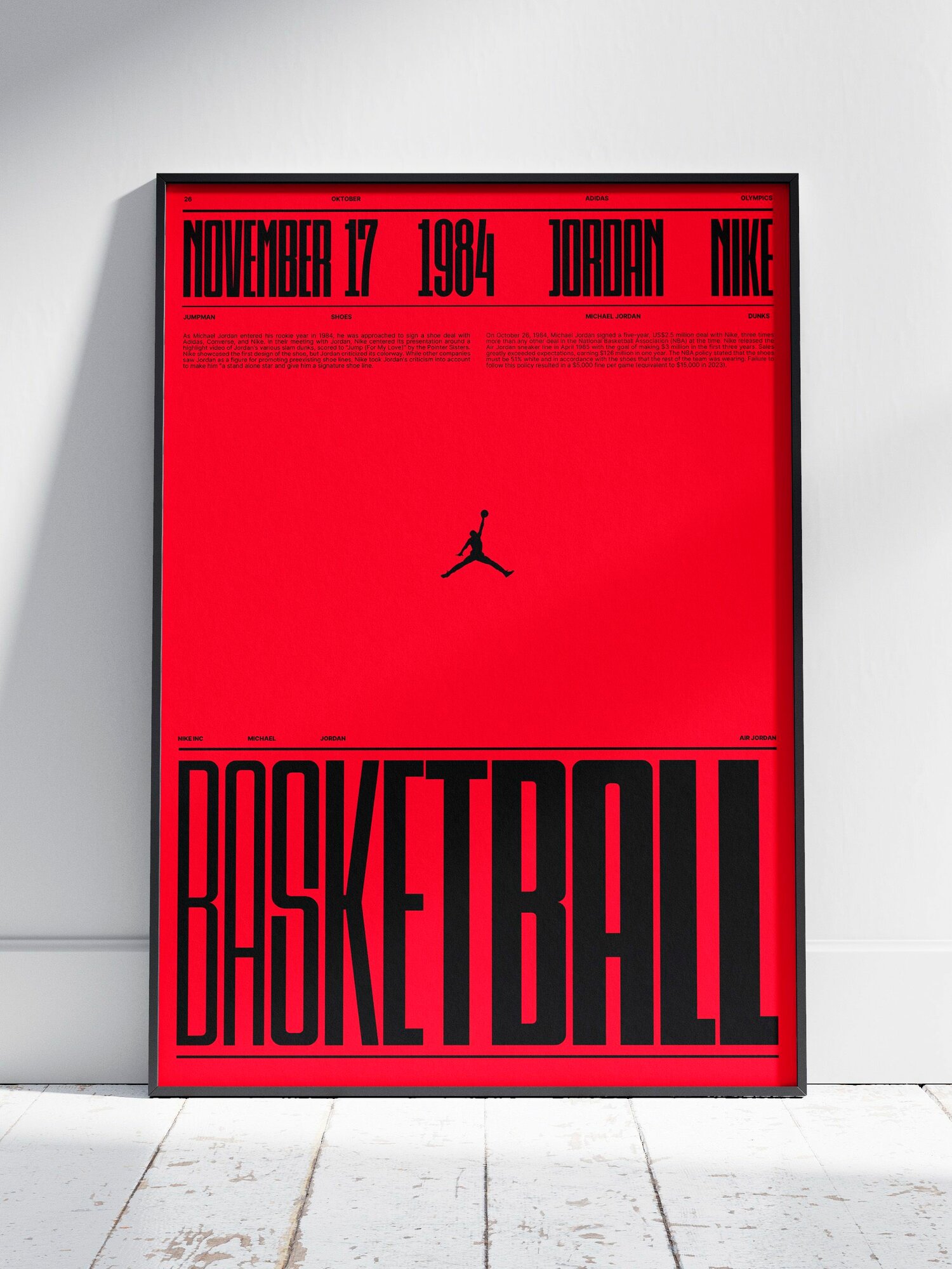 Плакат на стену для интерьера Спорт (Баскетбол - Basketball 7) - Постер по спорту и физической активности формата A4 (21x30 см)