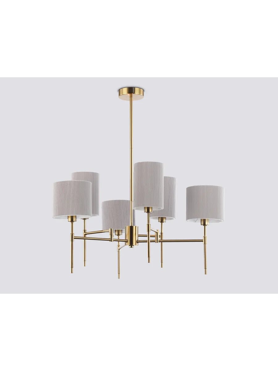 LH72381/6 BS/GR латунь/серый E14*6 max 40W D690*705