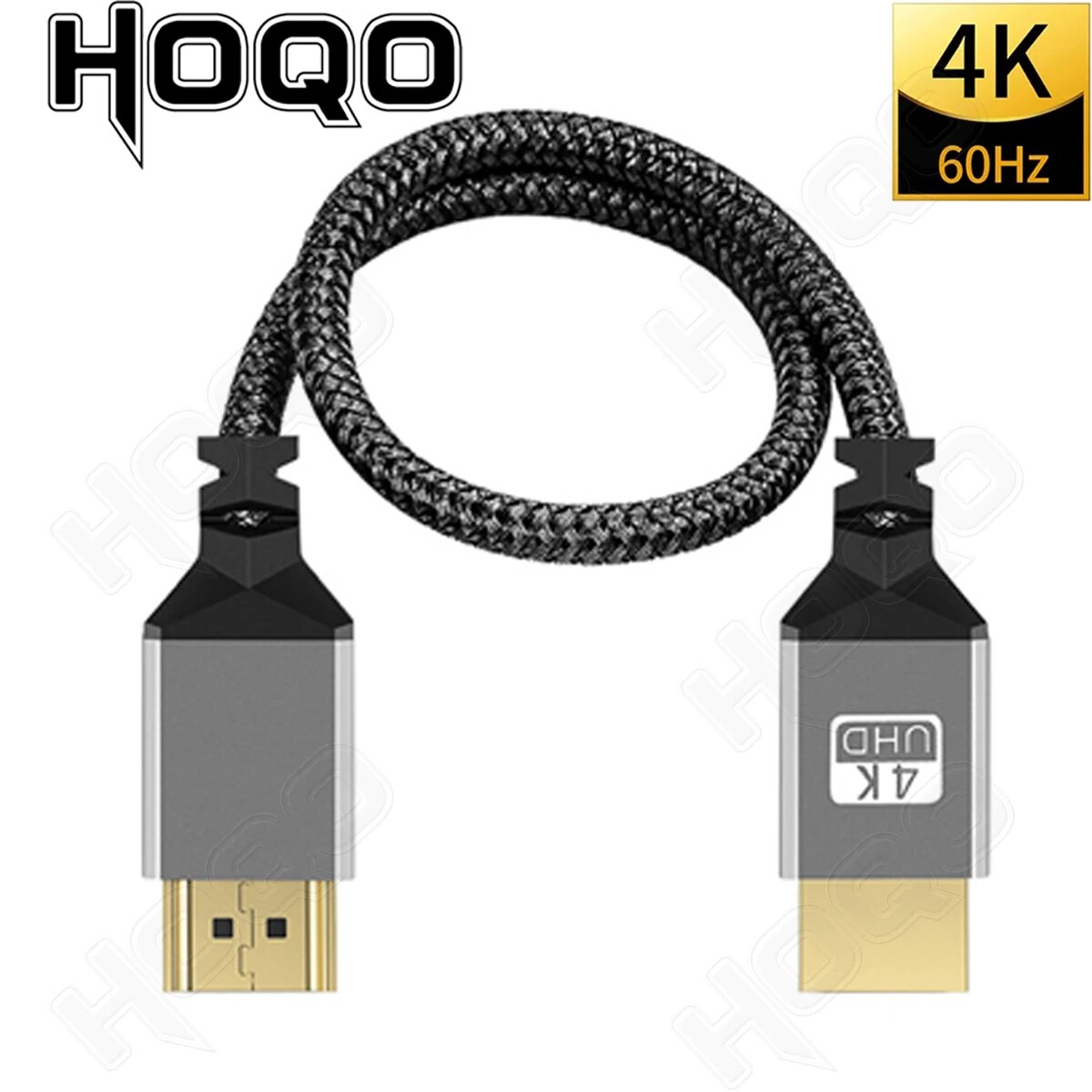 Плетеный HDMI кабель 1M, 4K 60Гц, темно-серый, для PS4