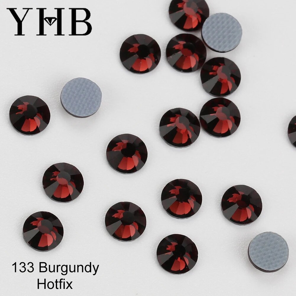 Стразы YHB бордовые 6мм SS30 288шт