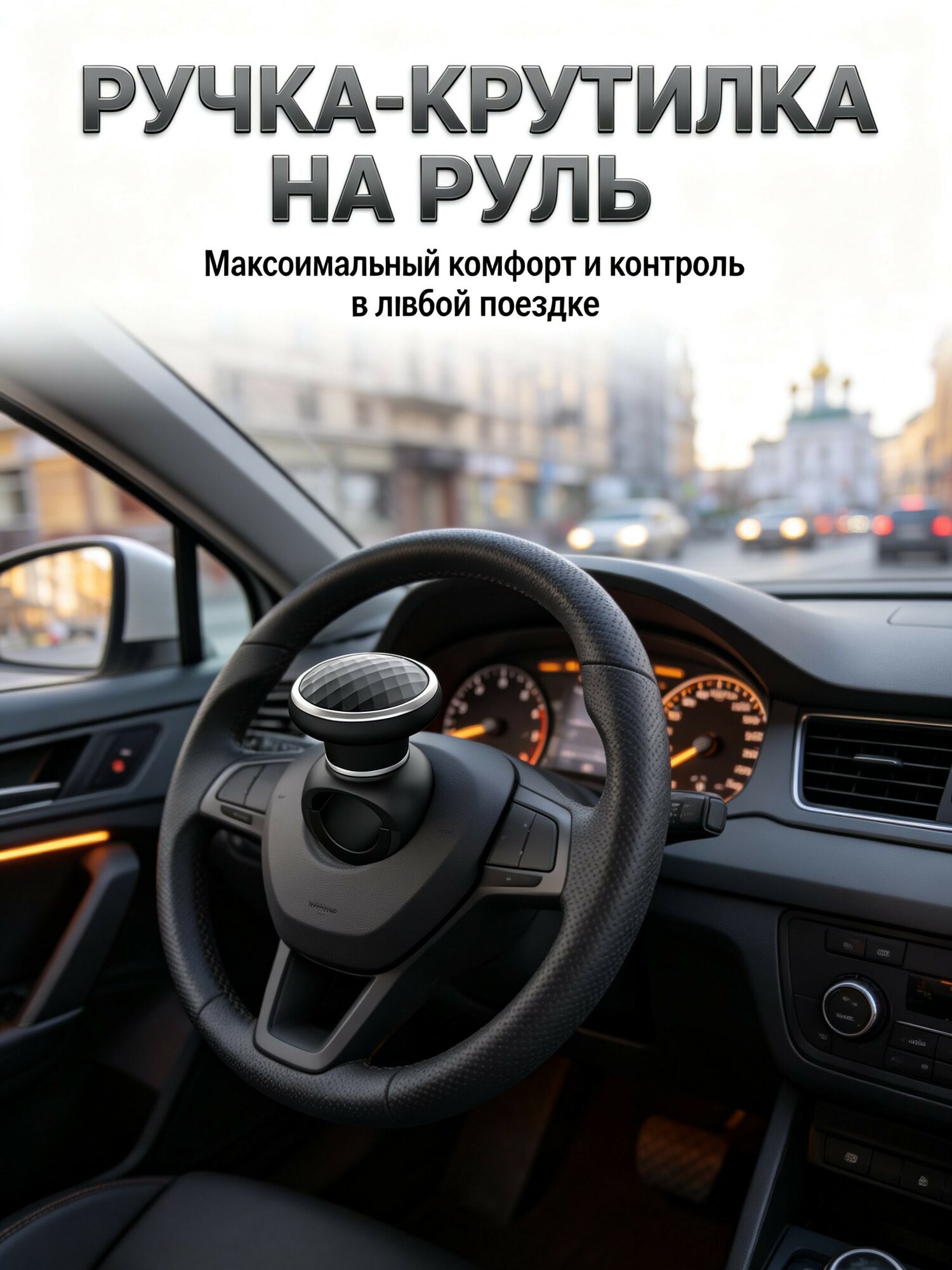 OZ-BDBO Ручка-крутилка на руль ABS, универсальная насадка с вращением 360 градусов для автомобилей, грузовиков, тракторов и лодок, простая установка, черный