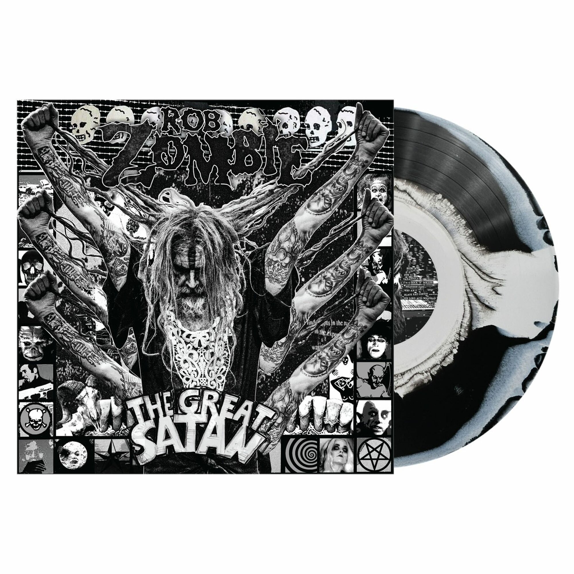 Виниловая пластинка Rob Zombie - The Great Satan (Limited Indie Exclusive Edition) (Black/White Swirl Vinyl) (LP) (1 LP)