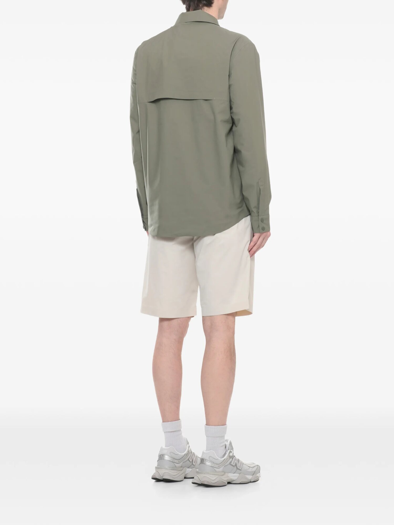 Рубашка K-WAY Logo-patch flap-pocket shirt, размер S, green — фото 1