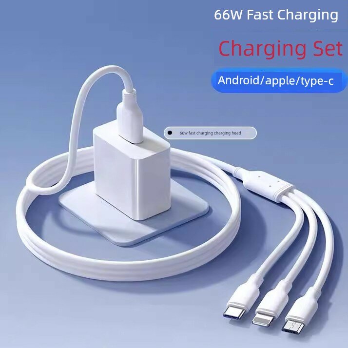 66 Вт быстрая зарядка с USB-C кабелем 100 Вт 2,0 м для iPhone, Samsung, Android универсальная зарядка