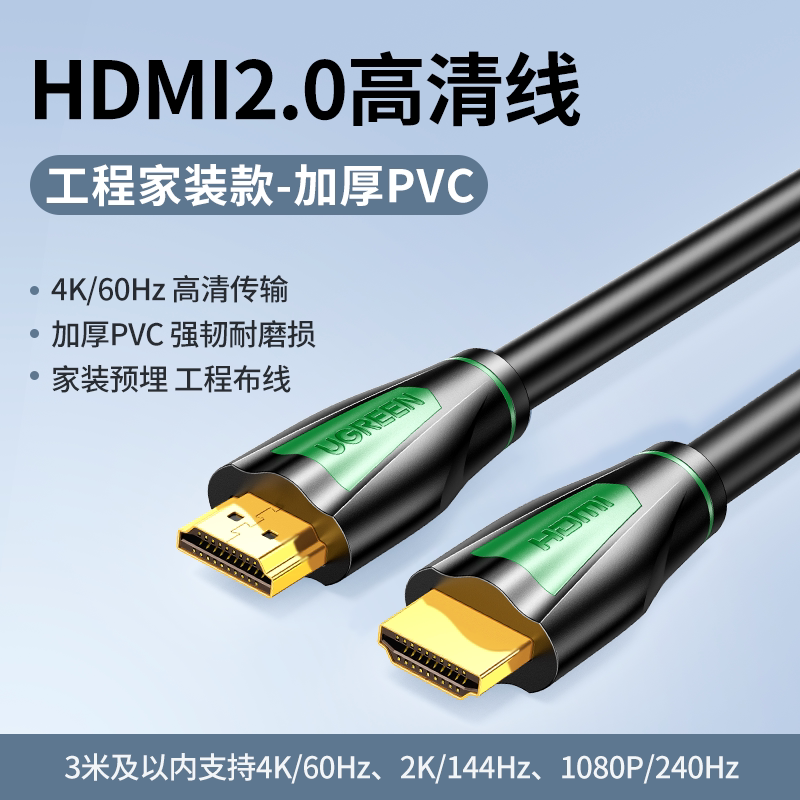 Кабель HDMI Greenlink 2.0 для подключения компьютера к 4K монитору, преобразование HDMI, передача данных высокой