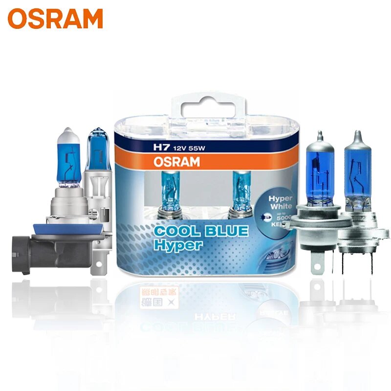 OSRAM H11, галогенные фары ближнего/дальнего света, 55 Вт, 2 шт.