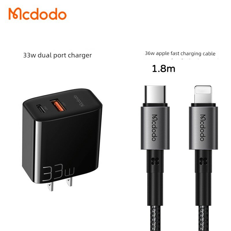 33W адаптер с американским разъемом и 36W Apple кабелем прямой конец, черный цвет для iPad