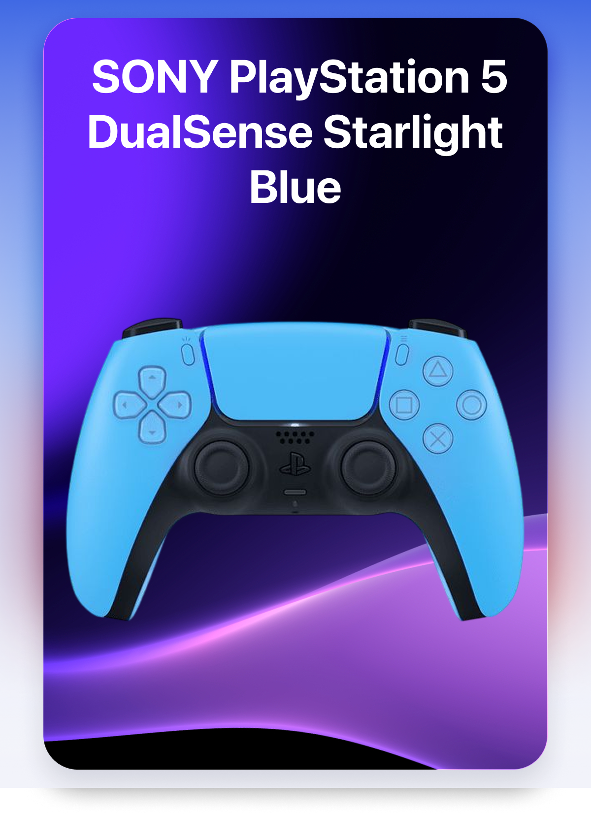 Геймпад Sony DualSense для PS5, оригинальный, Starlight Blue / Голубой
