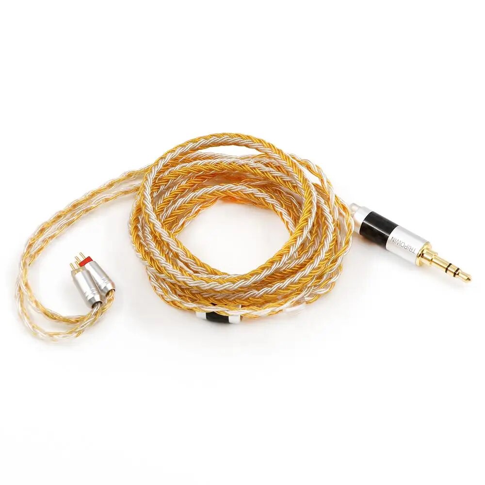 Tripowin Zonie, кабель для наушников, Gold, 2.5mm QDC