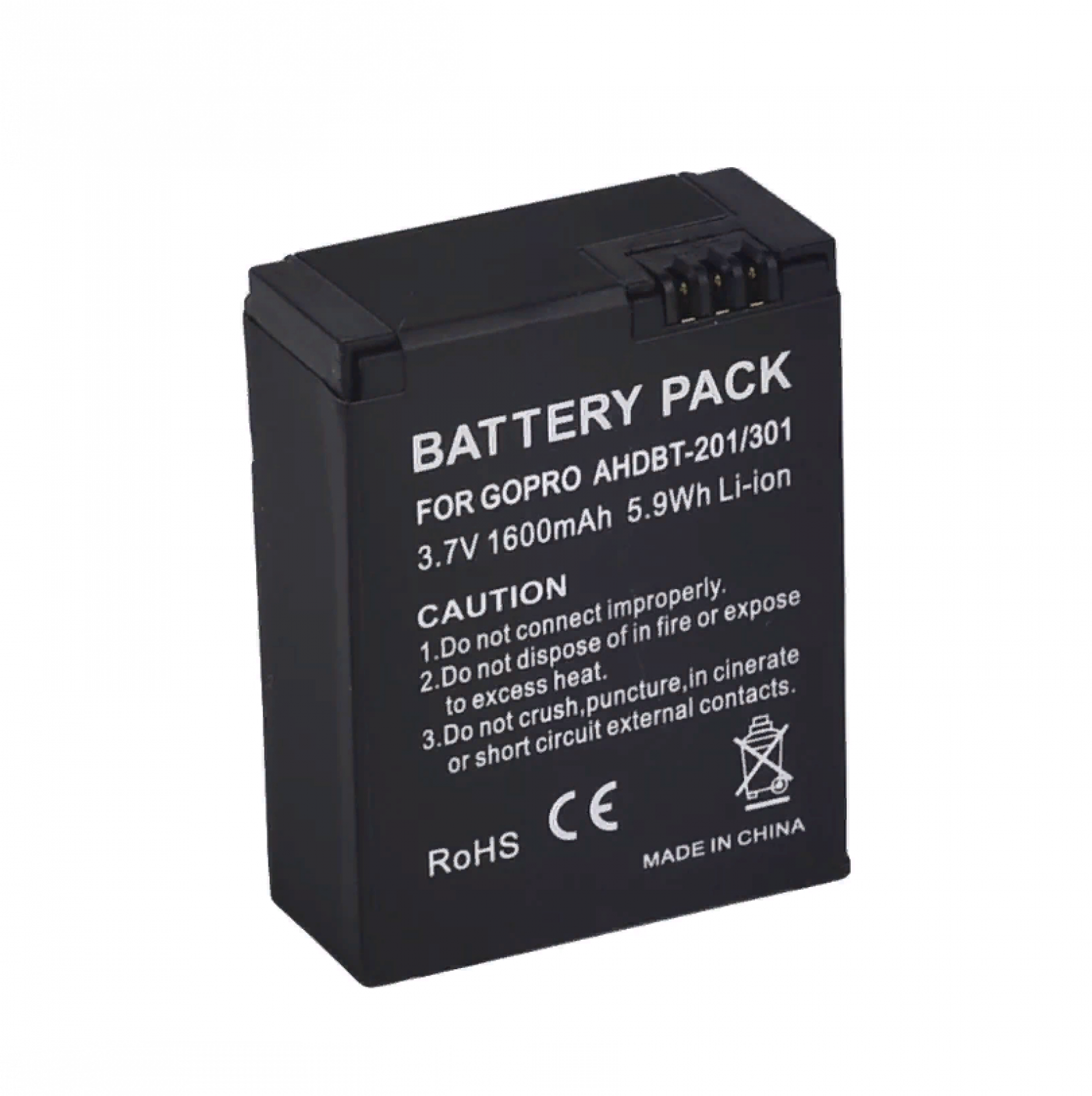 Аккумуляторная батарея MyPads AHDBT-302 1600mAh для экшн-камер GoPro HERO3/3+