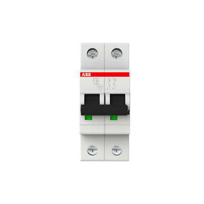 Автоматический выключатель ABB S202 C40, 2-полюсный, 40 А, характеристика C