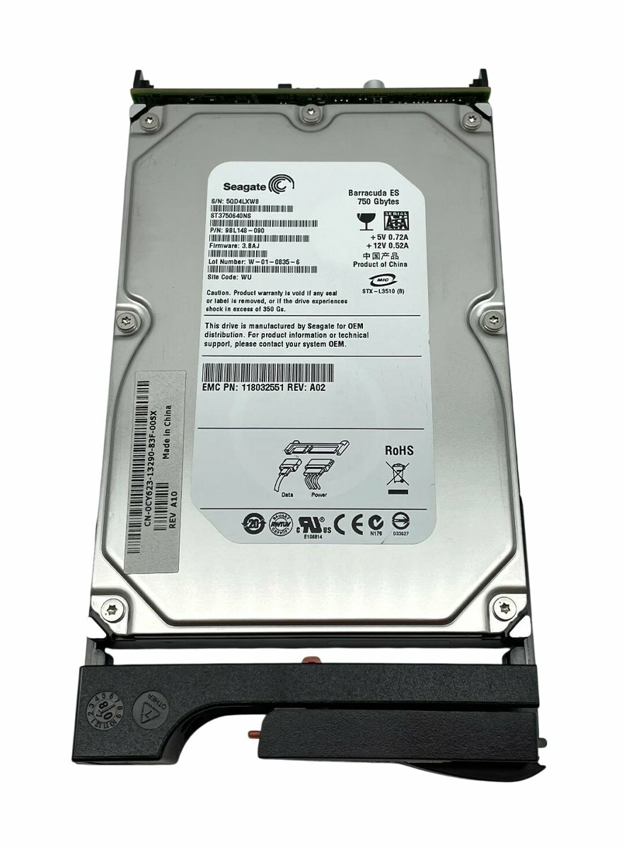 EMC EMC 750Gb 7200 SATAII 3.5" HDD 005048828