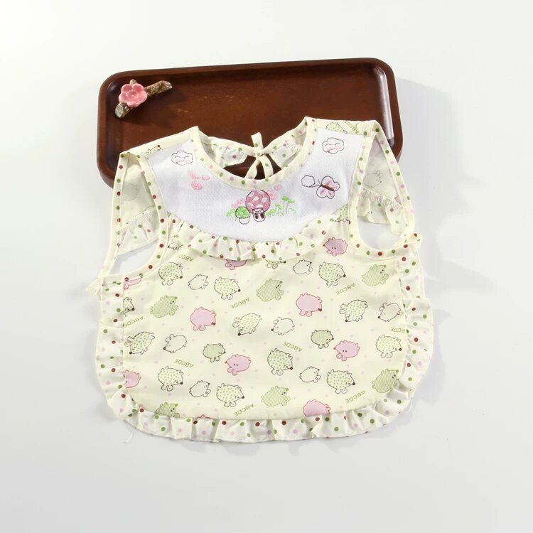Детский нагрудник водонепроницаемый, для защиты от слюны, для детского сада, для кормления, из чистого хлопка,