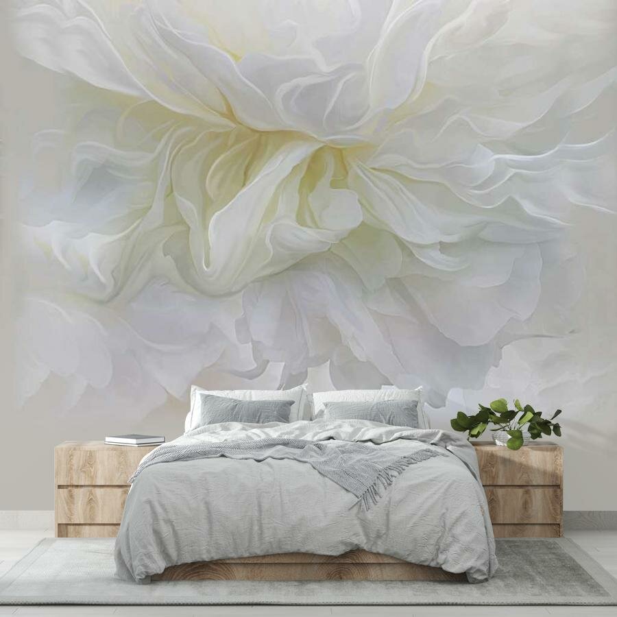 Фотообои Цветочная вуаль 13-1012-M-Холст 270 x 300 см (ВхШ) Бесшовные, флизелиновые, влагостойкие обои