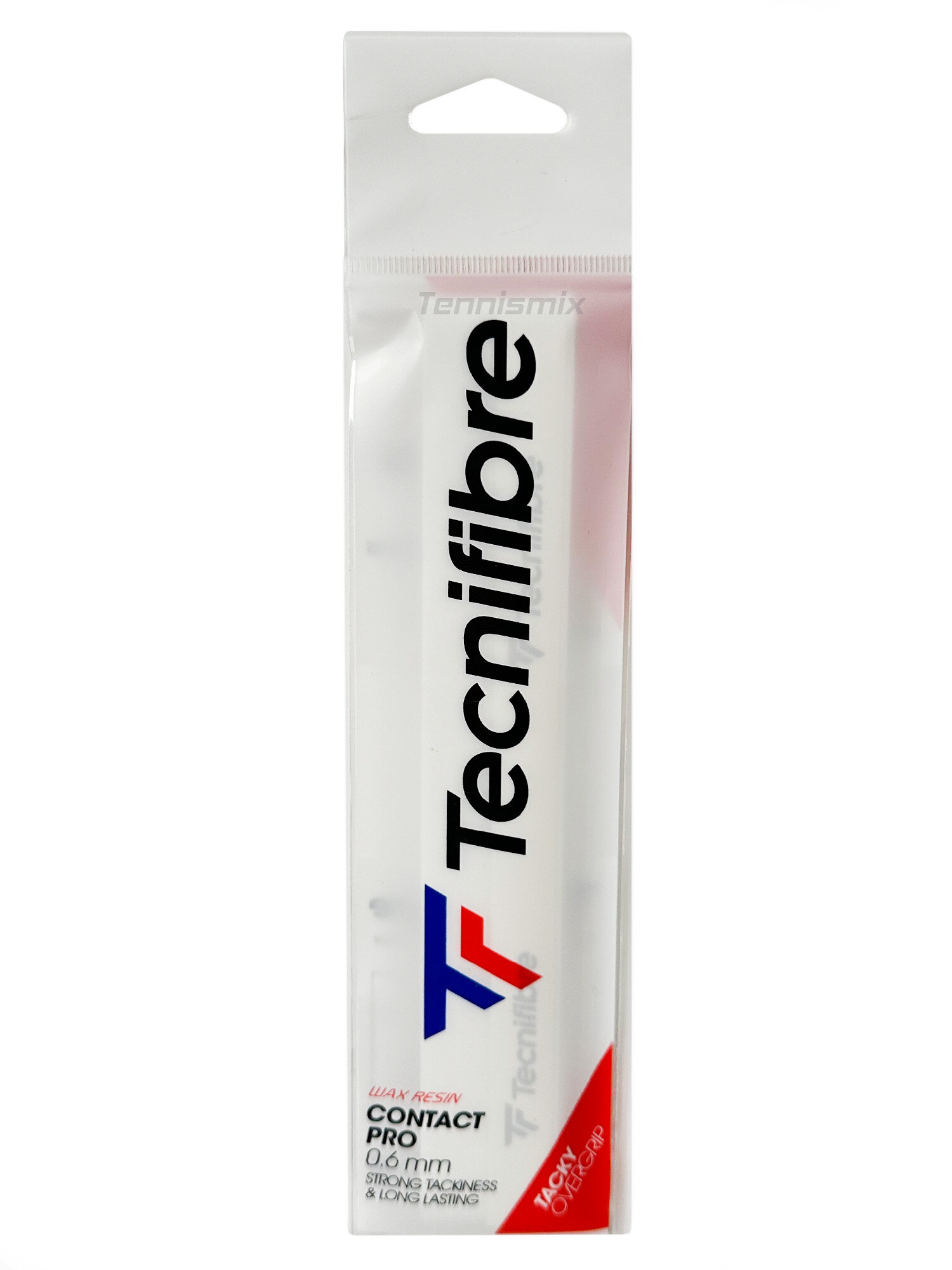Намотка для теннисной ракетки 1шт Tecnifibre Contact Pro Tacky Овергрип липкий 0.6 мм - белый
