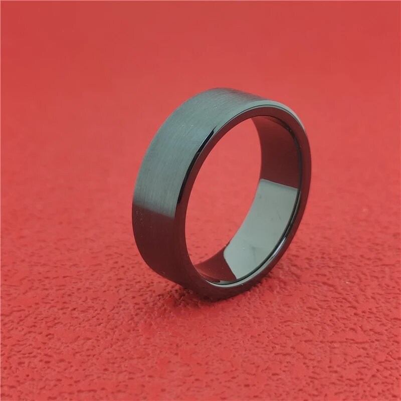Кольцо мужское черное, US size 8