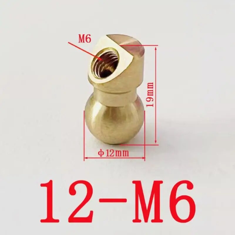 Латунный сопло-шарик 12мм-M6 для наклонного распыления