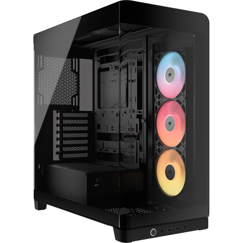 Корпус Corsair Frame 4500X RS-R ARGB, Midi-Tower, чёрный, 3×120 мм ARGB вентиляторы, 2×USB‑A 3.2, 1×USB 3.2 Type‑C, поддержка E‑ATX/ATX/mATX/mITX