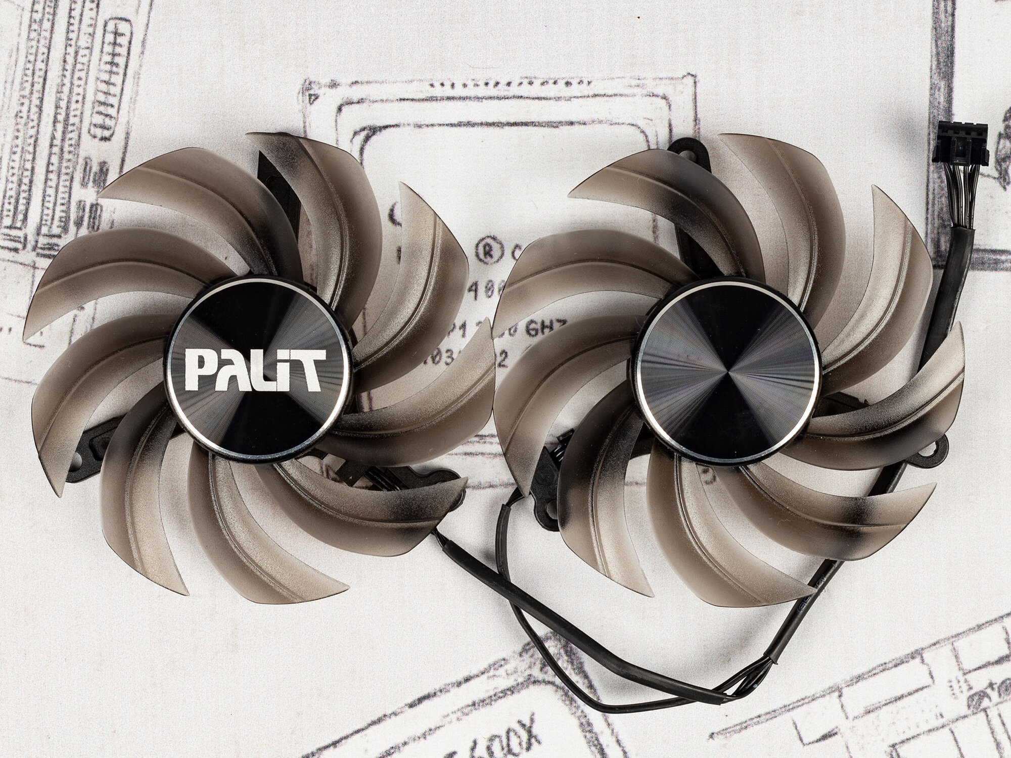 Комплект вентиляторов для Palit Gaming PRO / GAINWARD GeForce RTX 3060 Ti, 3070(Ti), 3080 (Ti), 3090