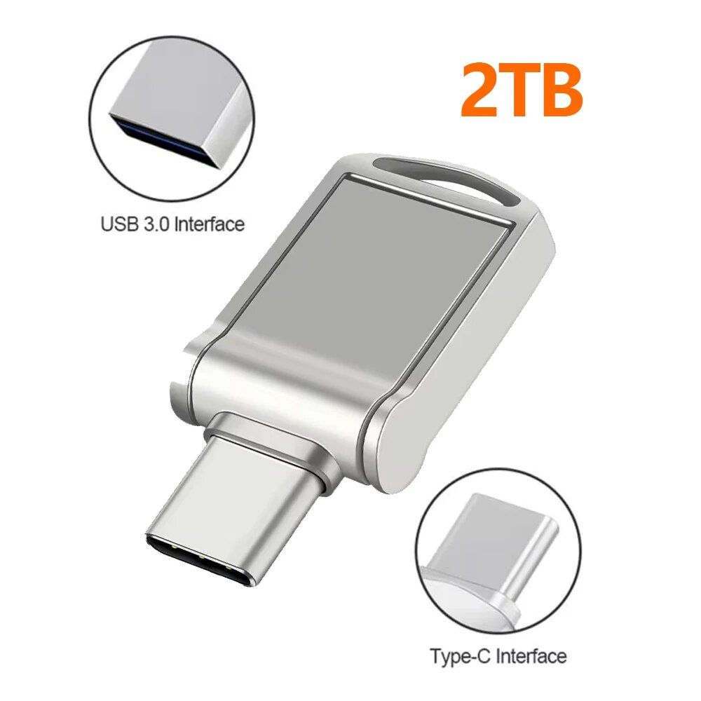 Флешка SanCuss 2ТБ Type-C USB 3.0, Цвет: 2tb