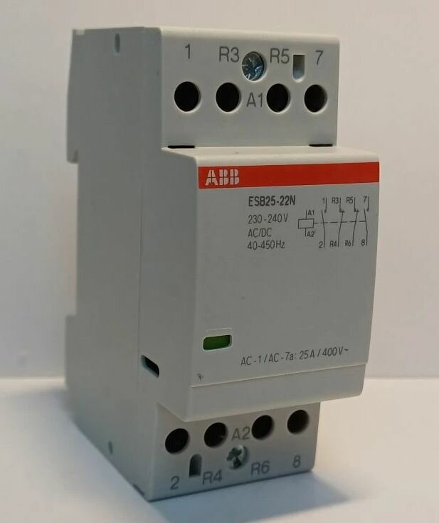 Модульный контактор ABB ESB25-22N-06 (25А, 2НО+2НЗ) катушка 230В