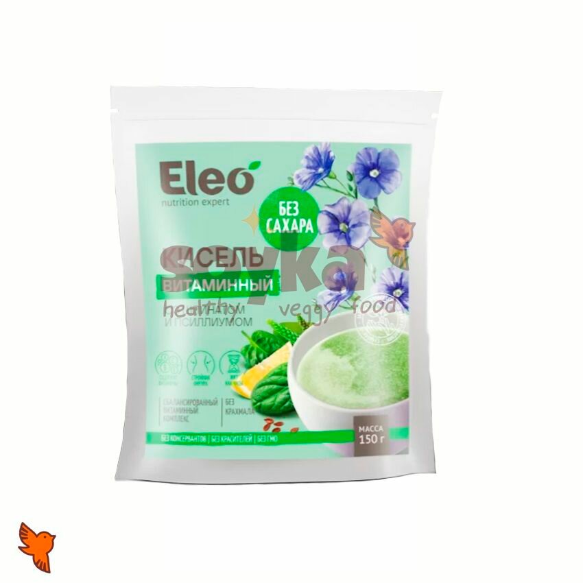 Кисель со шпинатом и псиллиумом Eleo, 150г