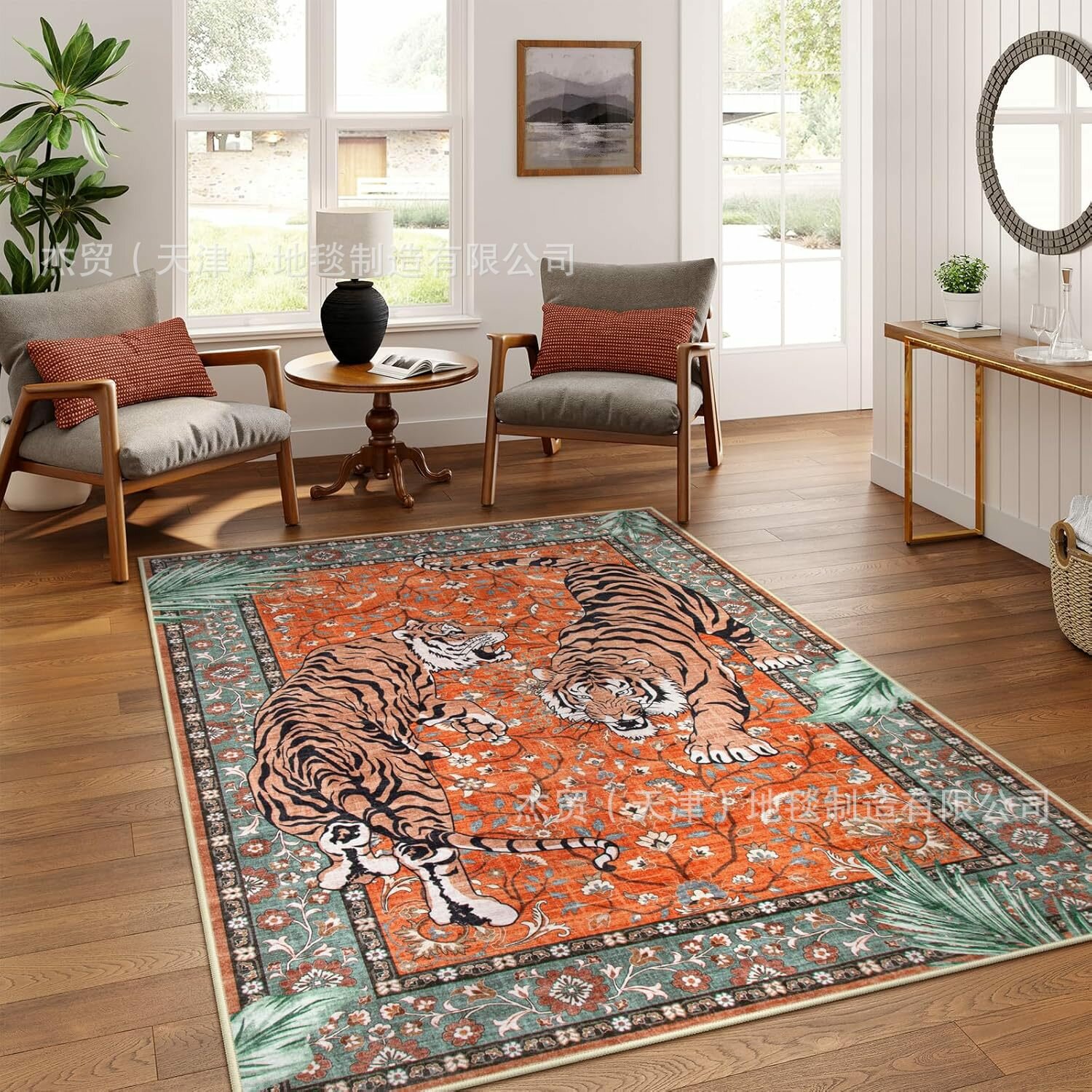 Розовый、Jungle, ковер из тигра, оверсайз 1,2м*1,8м(INS/Хит продаж)