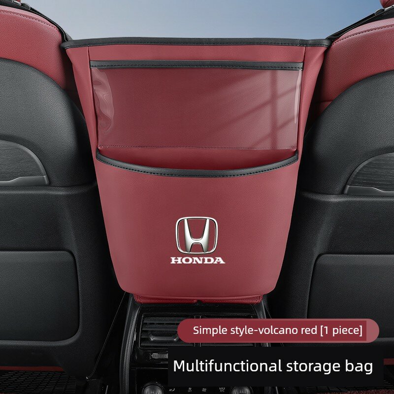 Сумка для хранения в центре сиденья Honda - Вулканический красный - Подходит для Accord, Civic, CR-V, Passport, HR-V,