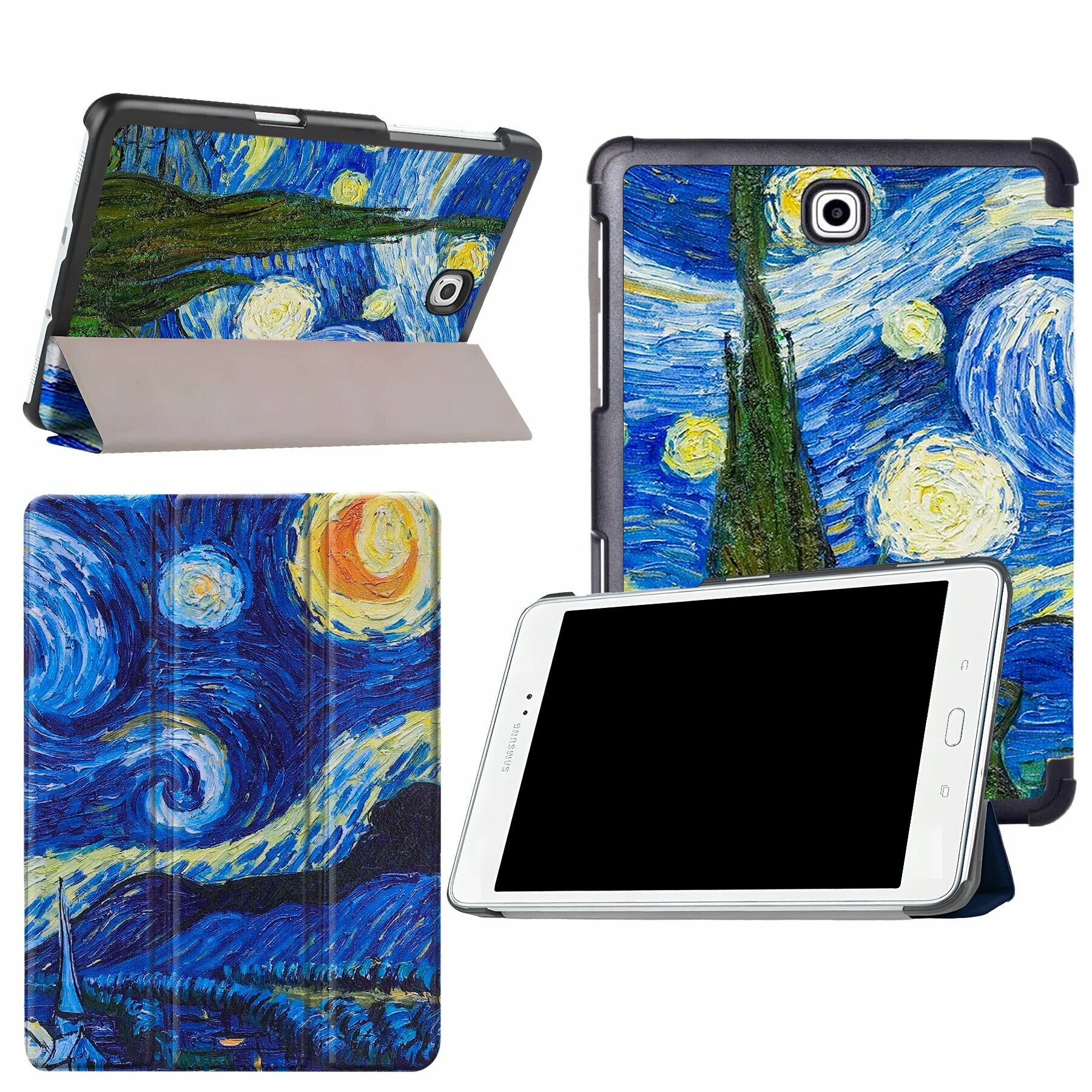 Чехол-подставка для Samsung Galaxy Tab S2 9.7 дюйма с дизайном Галактика