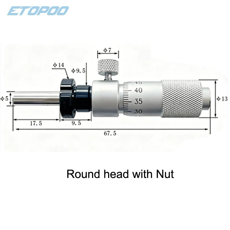 Микрометр 13 мм Round head
